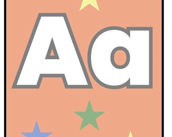 Retro Flower ABC Alphabet Classroom Poster. Alphabet Display Classroom ...