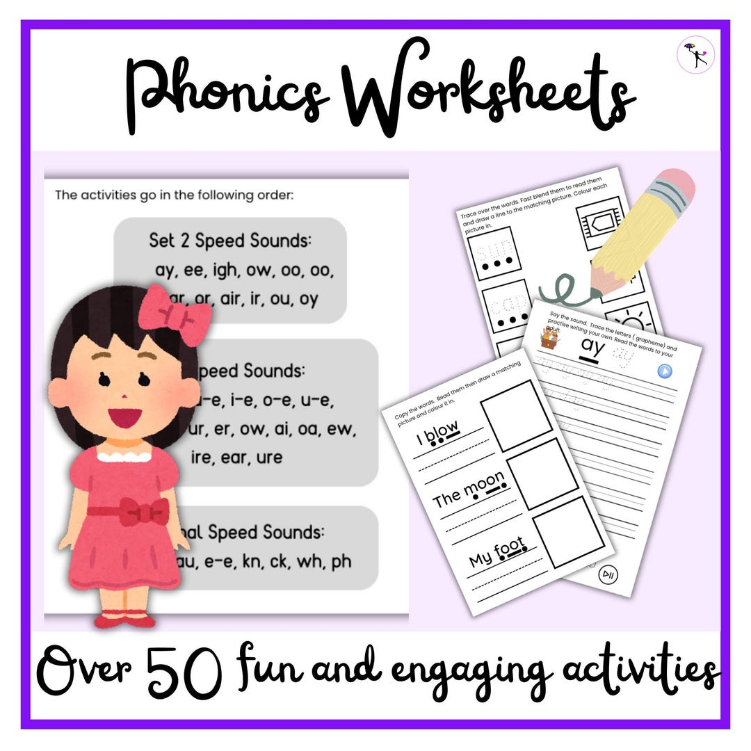 Year 1 Phonics Worksheets With Consonant Blends, Vowel Teams, CVC Words ...