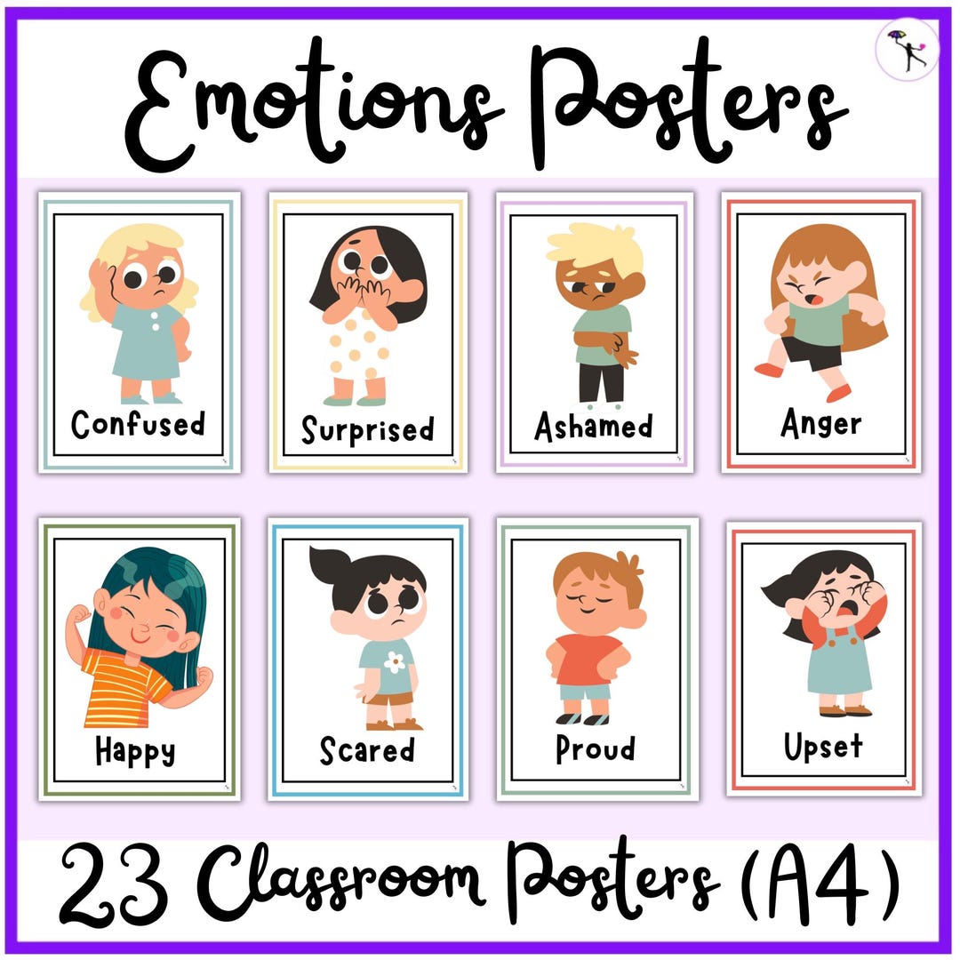 Emotions Posters for Calm Corner Classroom Decor - Printable Flashcards ...