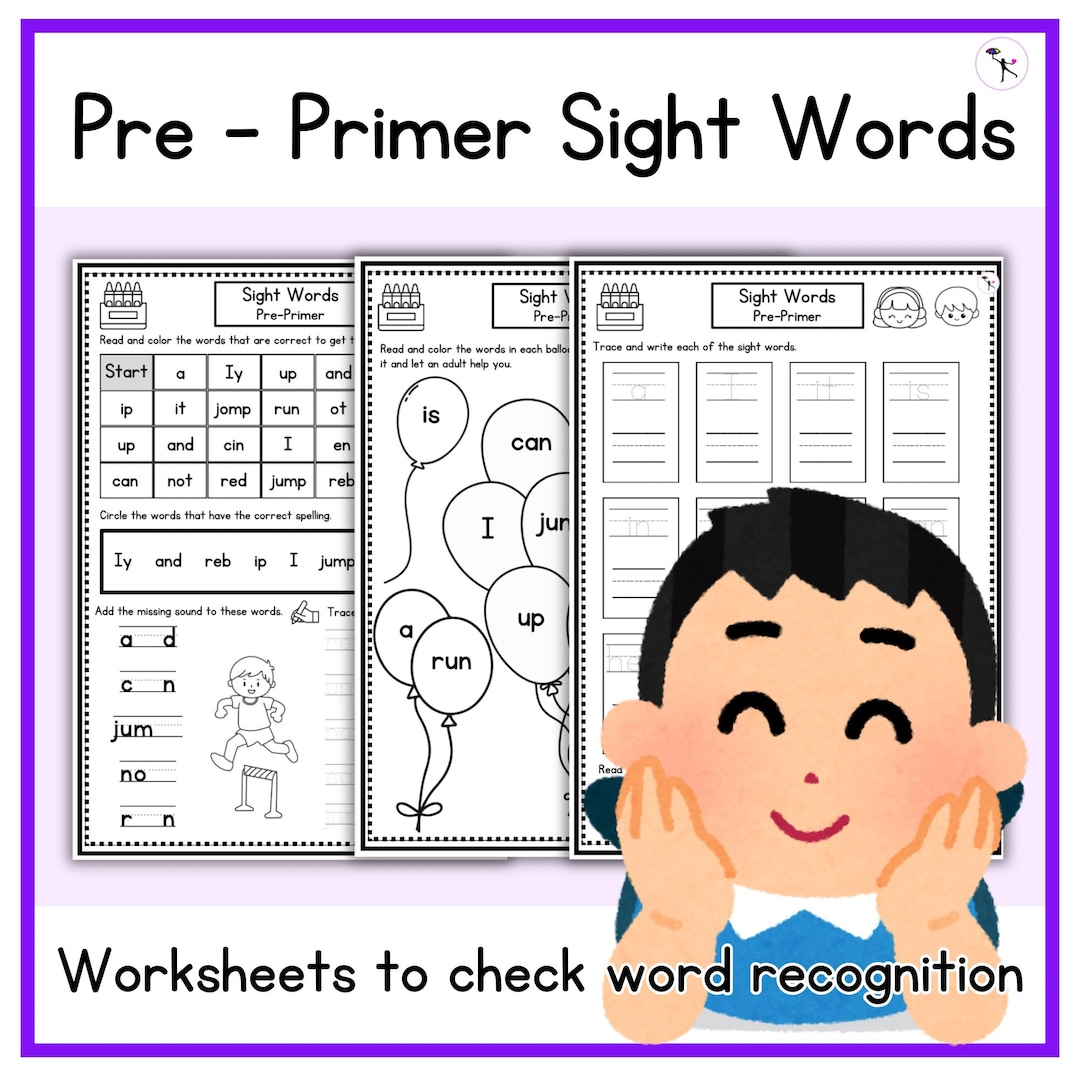 Pre-primer Sight Words Worksheets: Enhance Early Reading Skills With ...