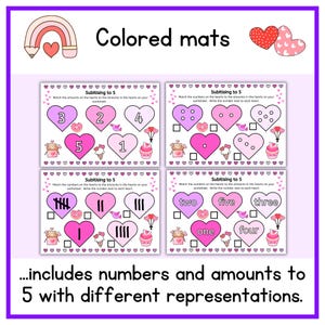 Valentine's Day Kindergarten Math: Subitizing, Number Recognition ...