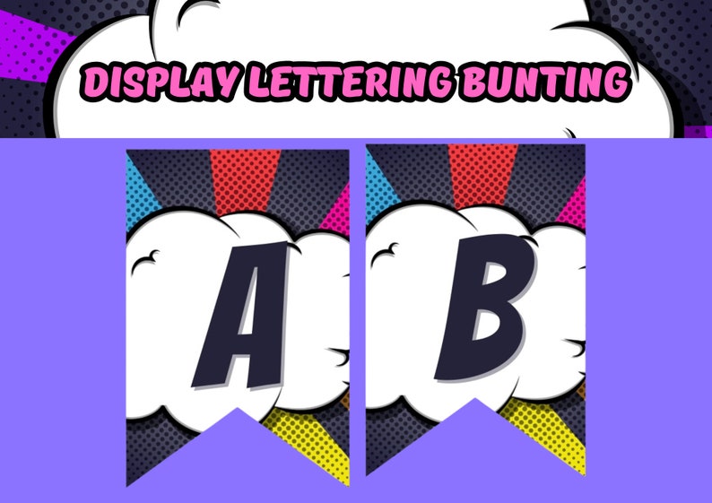 Classroom Decor: Comic Classroom Banner Classroom Labels Classroom ...