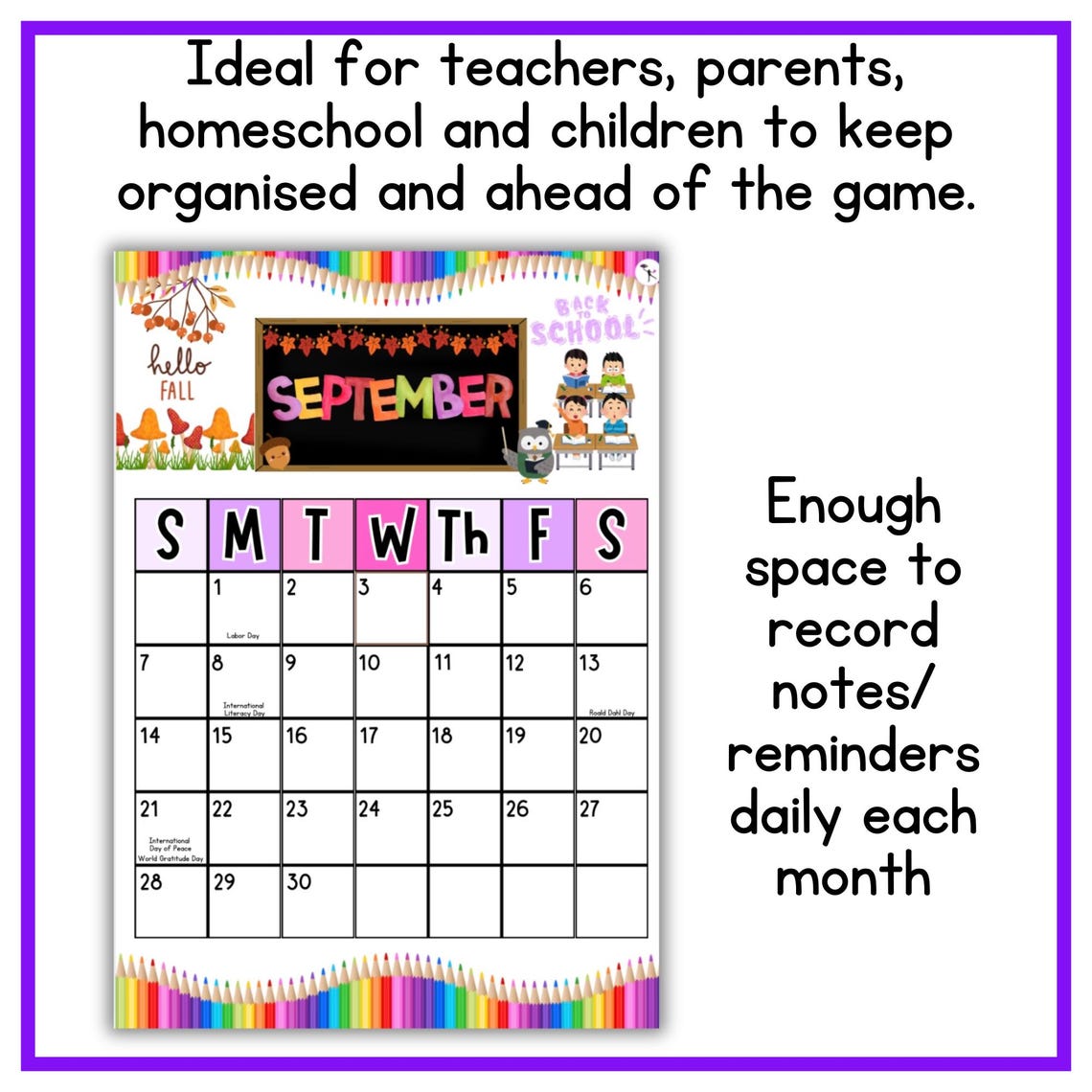 2025-2026 Academic Printable Calendar: Monthly Planner for Teachers ...