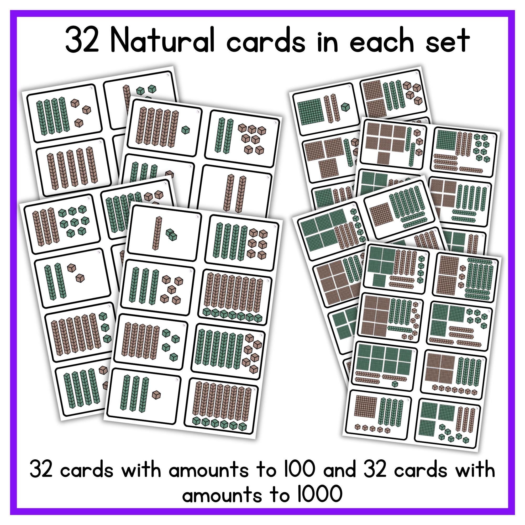 Base Ten Blocks Place Value Flashcards & Worksheets for 1st-2nd Grade ...