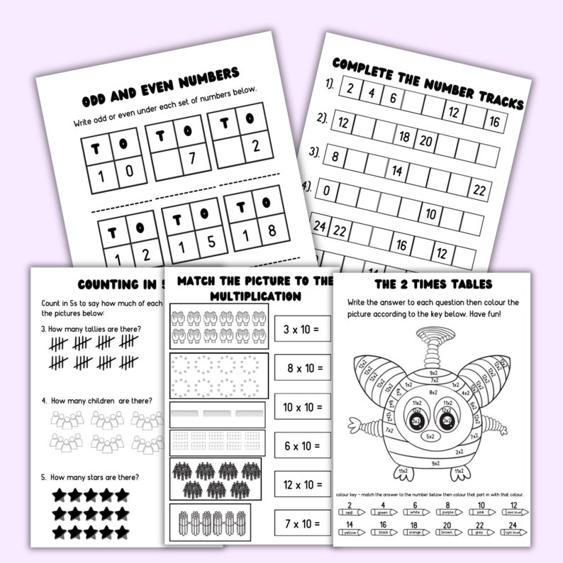 Times Tables Worksheets: Multiplication Tables Counting Math Worksheets ...