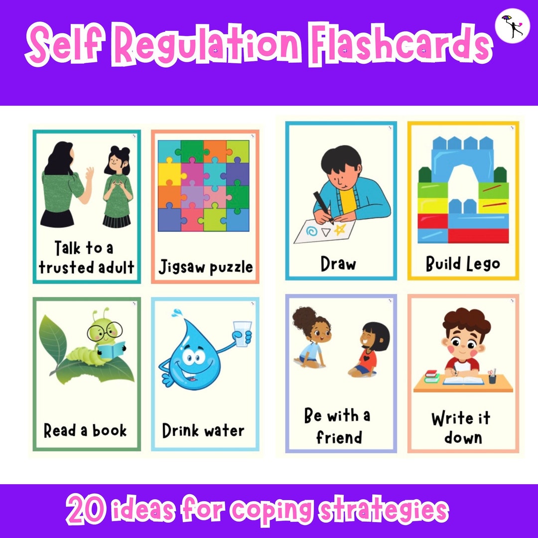 Self Regulation Flashcards: Calm Corner Emotional Regulation Coping ...