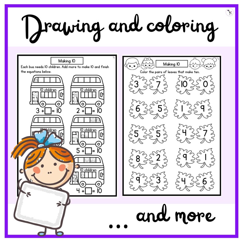 Making 10 Worksheets: Printable Worksheets Kindergarten Math Math ...