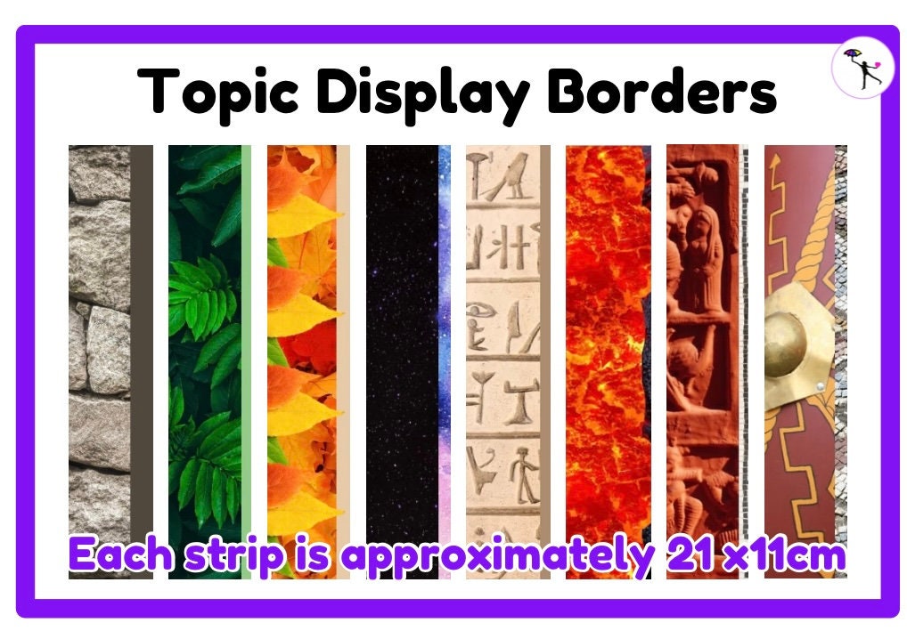 Printable Bulletin Board Borders: Classroom Decor Elementary Primary ...