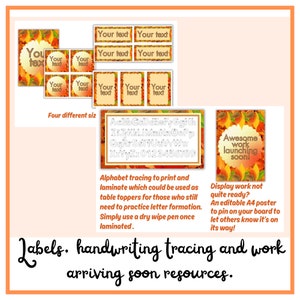 Fall Classroom Labels and Flash Cards for Kids With Bulletin Board ...