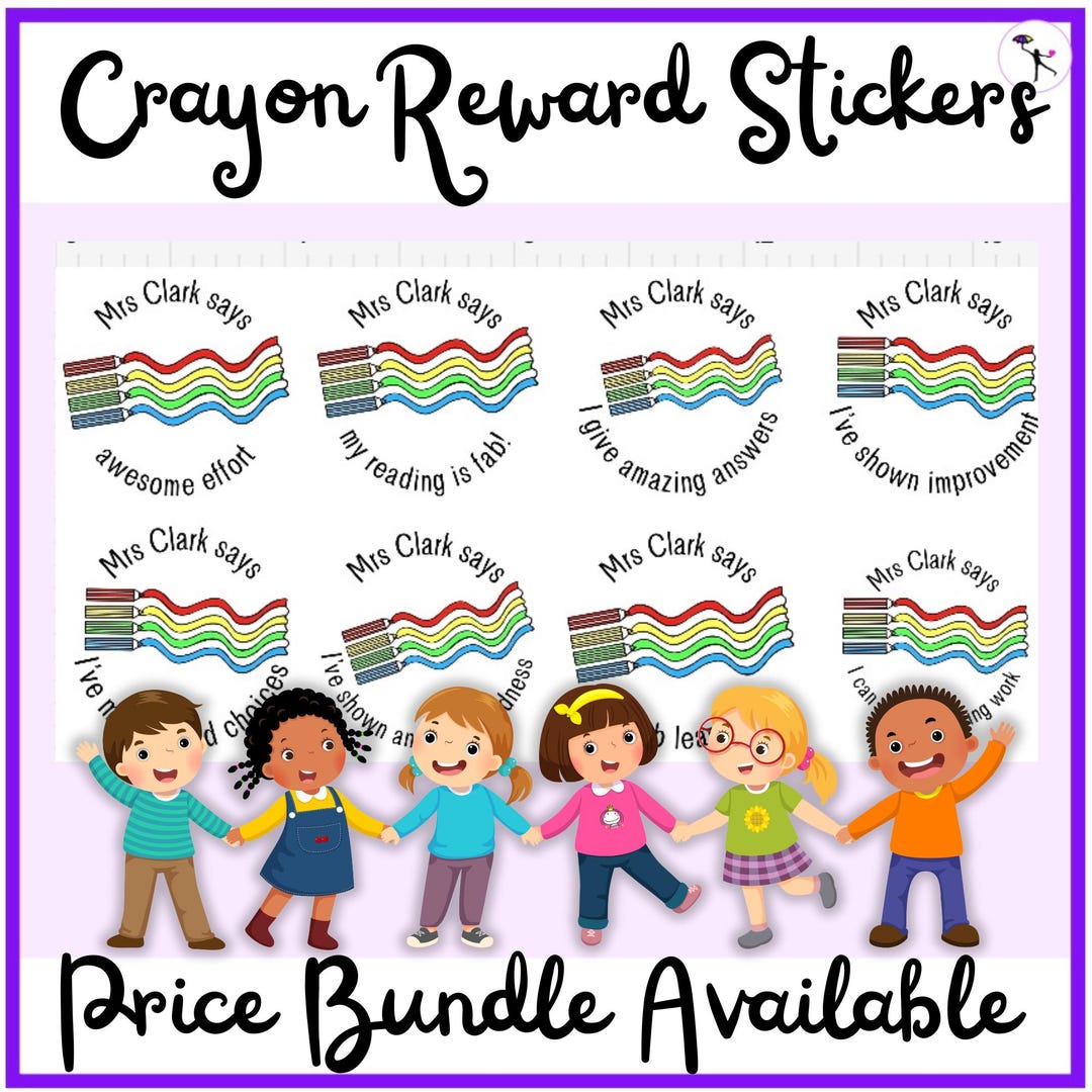 Crayon Classroom Stickers: Reward Stickers; Teacher Resources; Growth ...