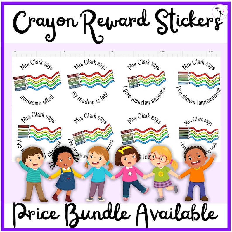 Crayon Classroom Stickers: Reward Stickers; Teacher Resources; Growth ...