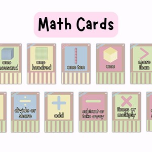 Math Display Cards: Bulletin Board Ideas Elementary Classroom Classroom ...