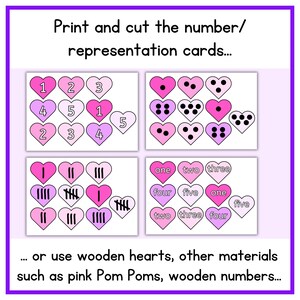 Valentine's Day Kindergarten Math: Subitizing, Number Recognition ...