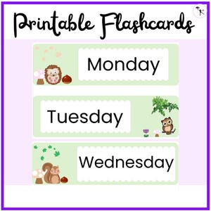 Days of the Week: Printable Flashcards; Days Labels; Classroom Decor ...