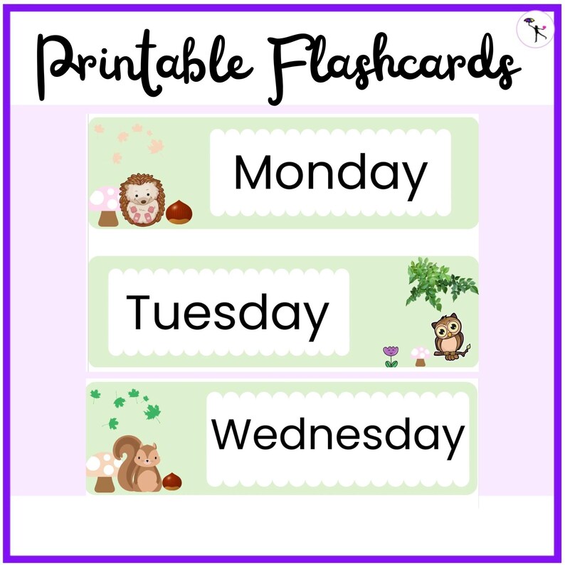 Days of the Week: Printable Flashcards Days Labels Classroom Decor ...