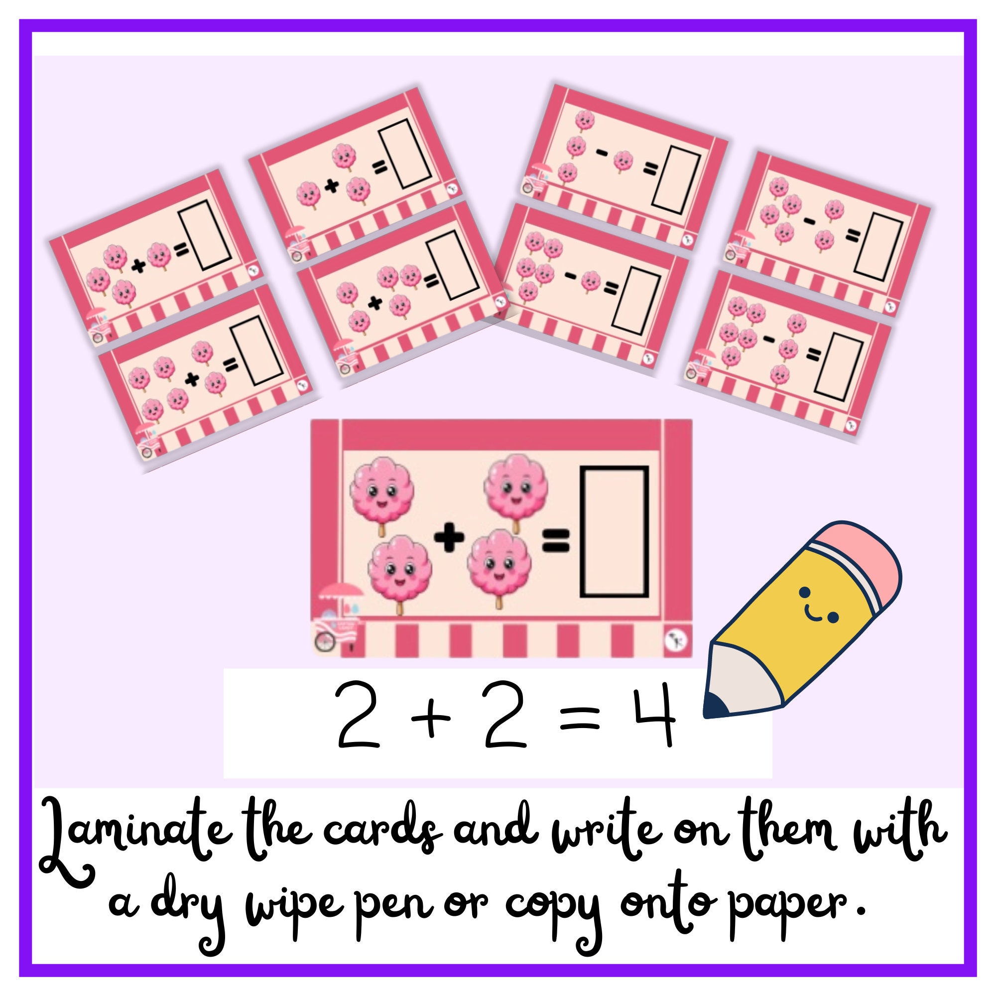 Printable Math Flashcards for Kids: Addition and Subtraction Activity ...