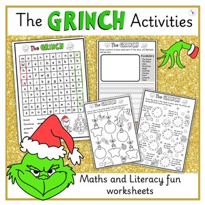 The Grinch Activities 1st - 3rd Grade Math and Literacy National Grinch ...
