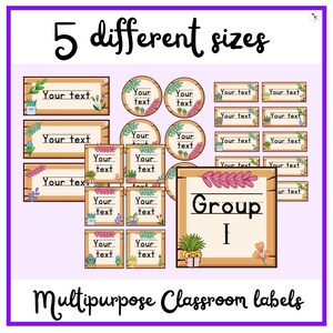 Plant Classroom Decor Editable Labels Classroom Labels Printable Labels ...
