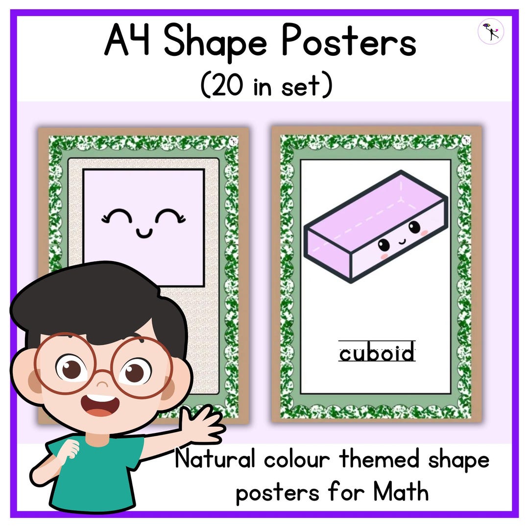 Editable 2D and 3D Shape Posters Elementary Math Learning Resources for ...