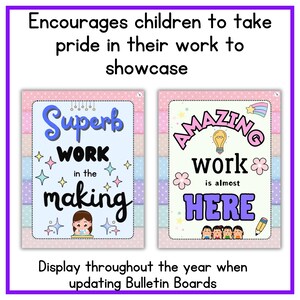 Inspiring Pastel Rainbow Classroom Posters: Motivational Bulletin Board ...