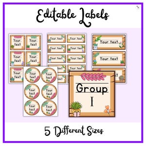 Customizable Plant Classroom Decor Bundle With ABC Flashcards and ...