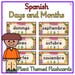 Spanish Days & Months Flashcards: Plant-themed Classroom Decor for ...