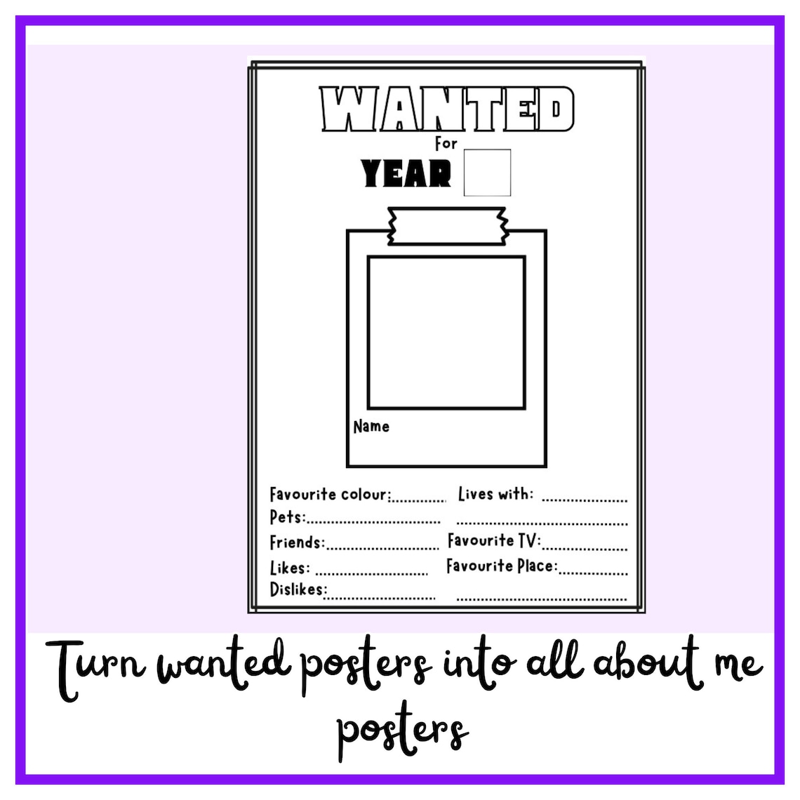 All About Me: About Me Worksheet; Get to Know Me; Teacher Template ...