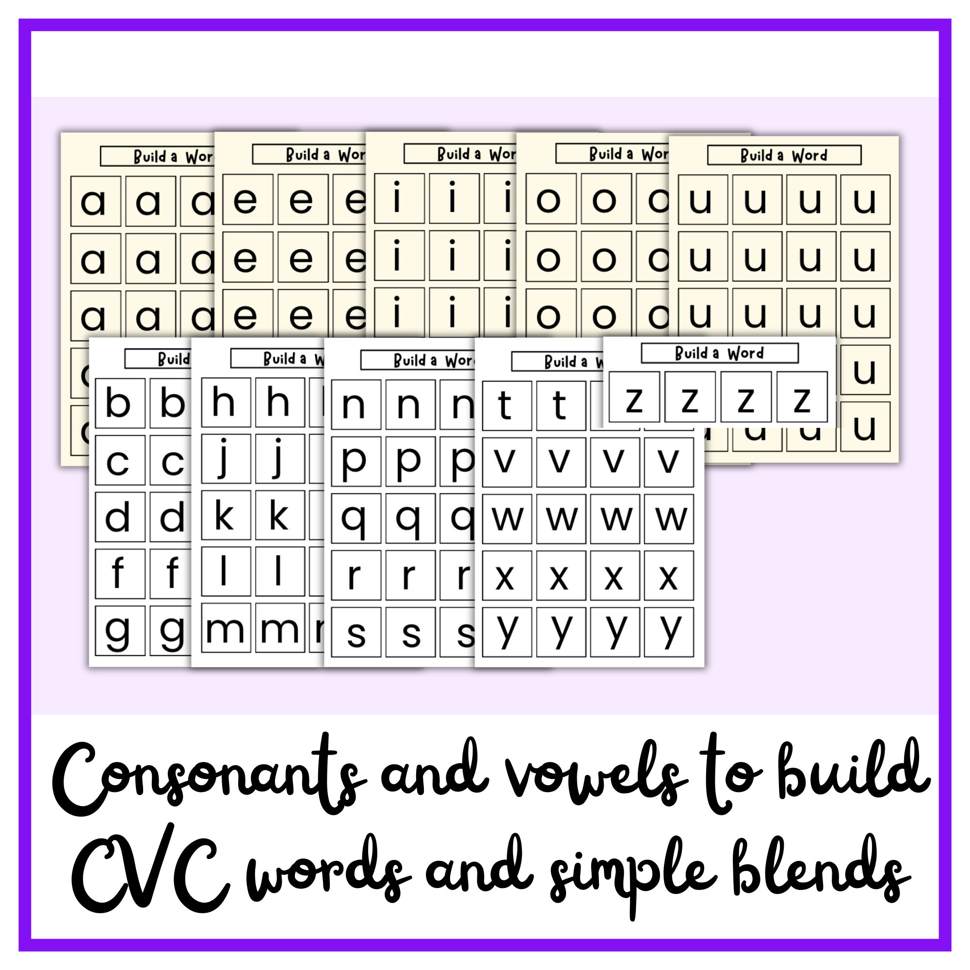 Phonics Flashcards: CVC Words Phonics Digraphs EYFS Pre K Curriculum ...