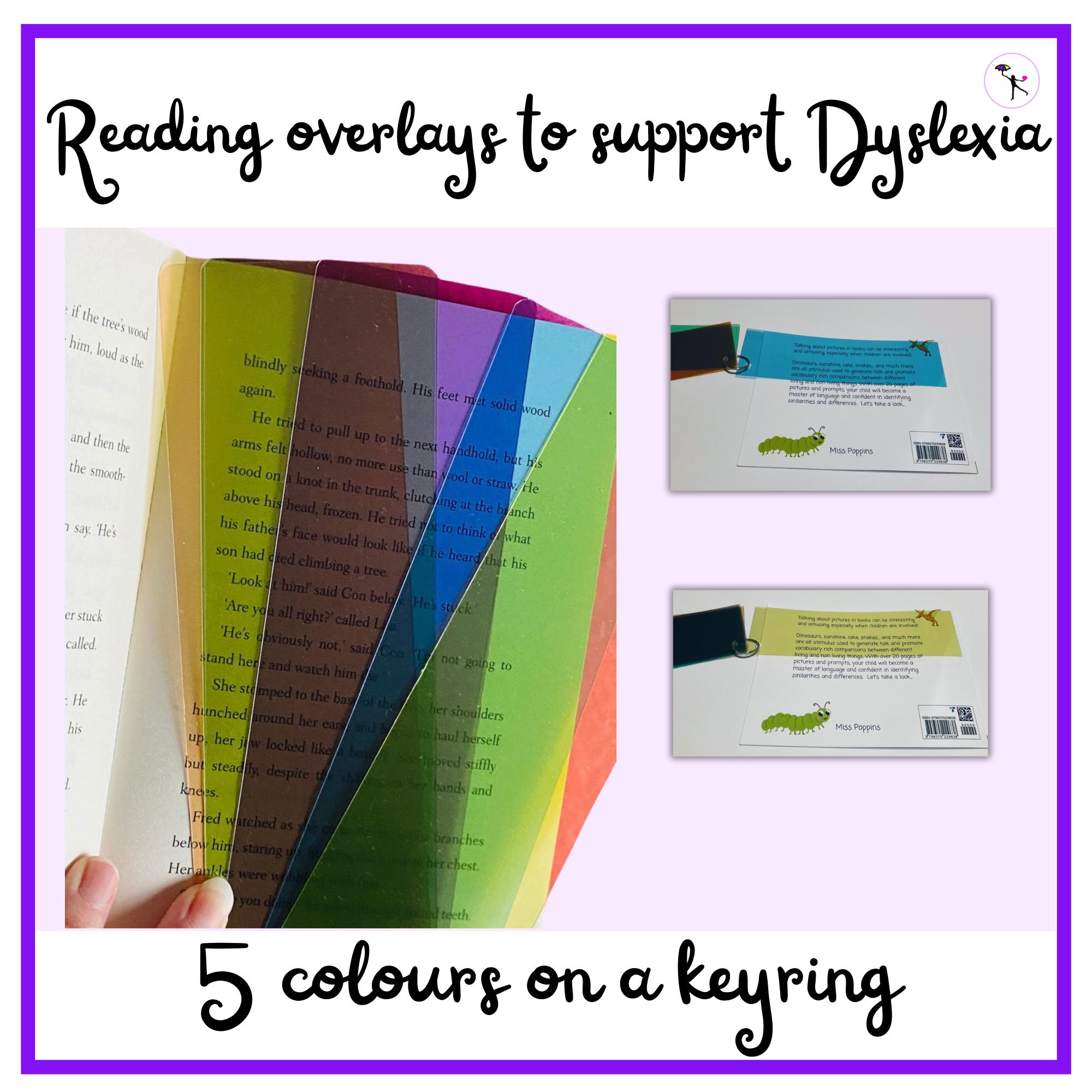 Colorful Dyslexia Reading Support Tools for Early Learning and Home ...