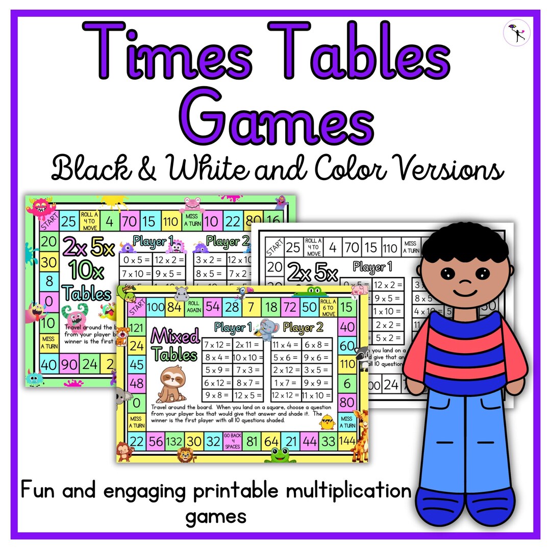 Printable Multiplication Games: Fun Times Tables Practice for ...