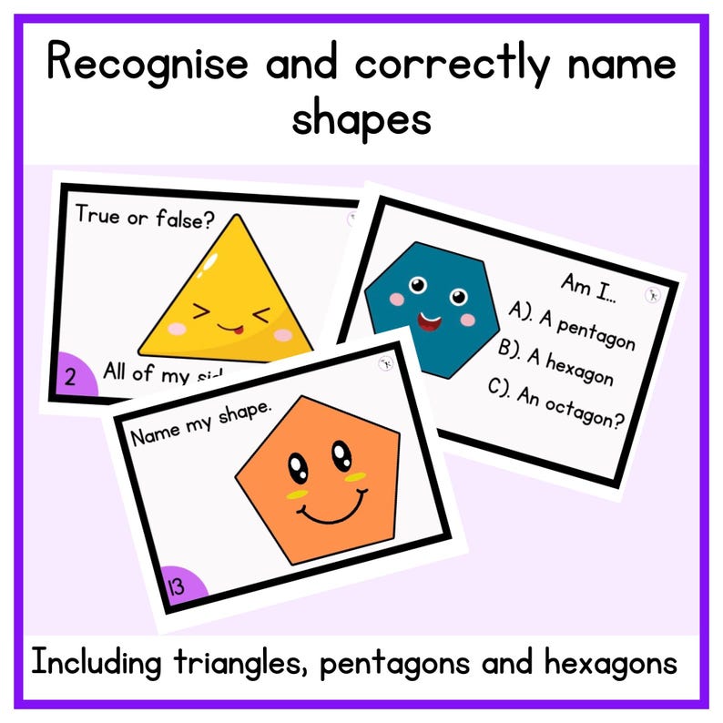 2D Shapes Task Cards: Elementary Geometry Learning Tool for Math ...
