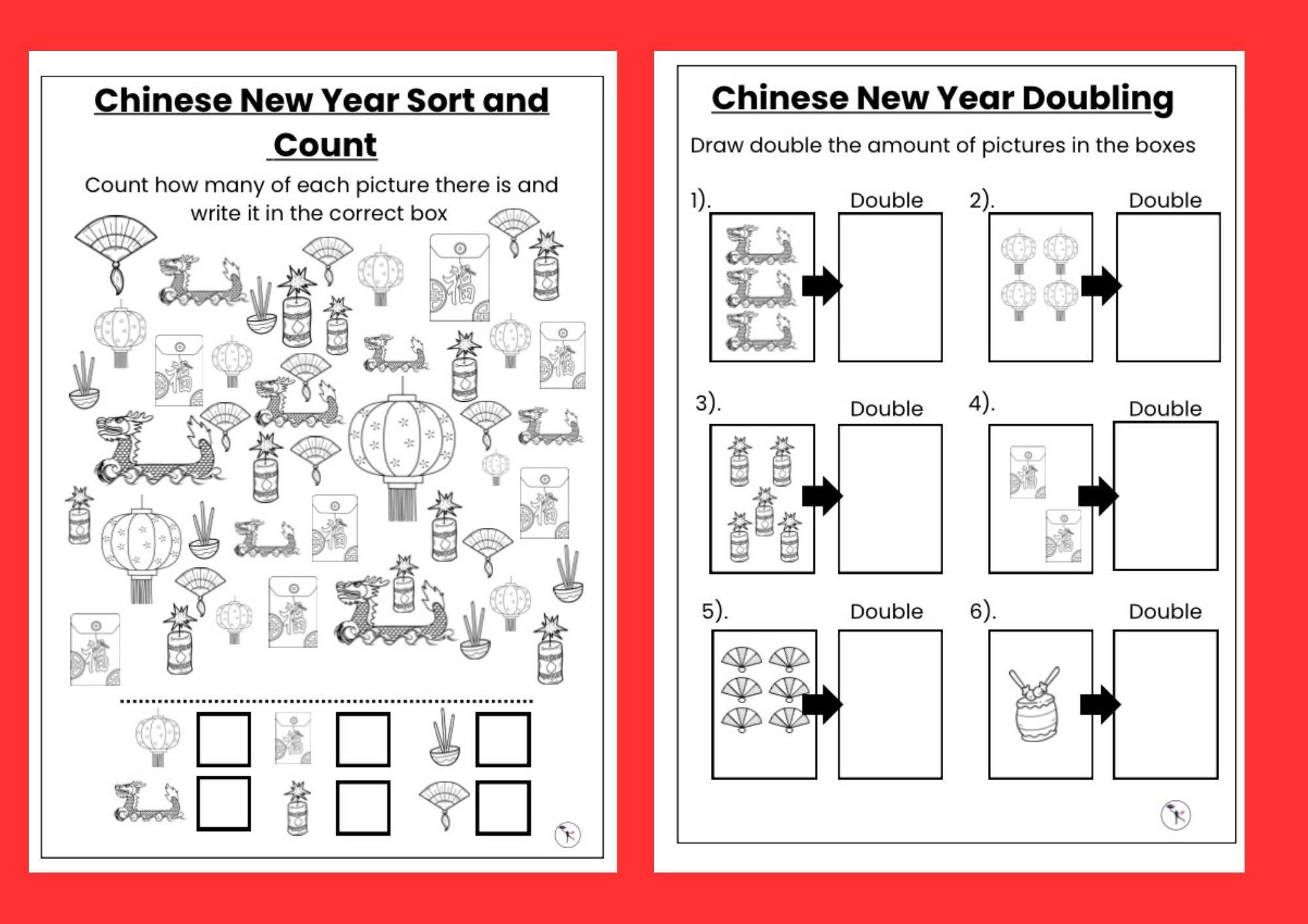 Chinese New Year Math Worksheet Printable for KS1 - Etsy