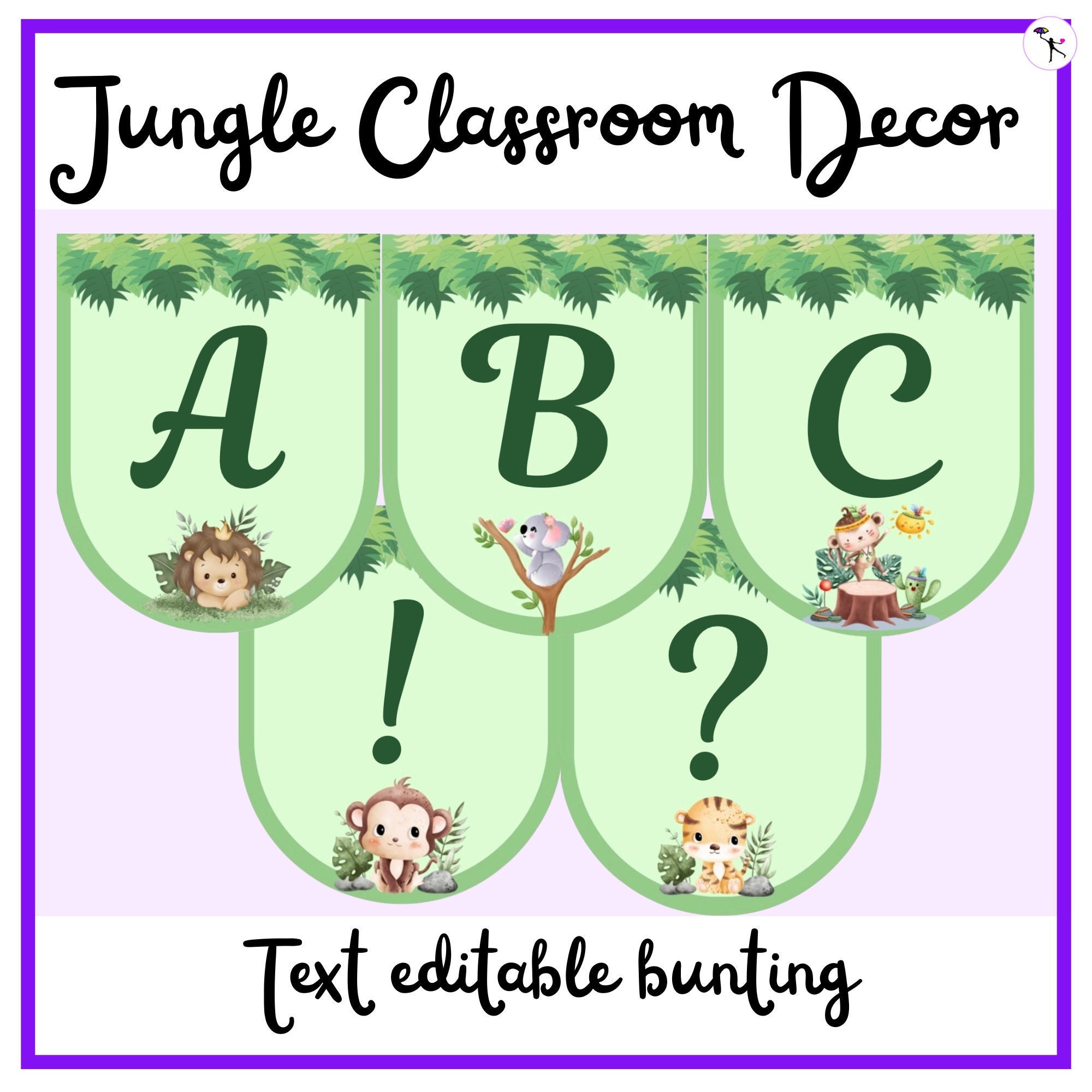 Jungle Classroom Decor: Jungle Letters Bulletin Board Letters Classroom ...