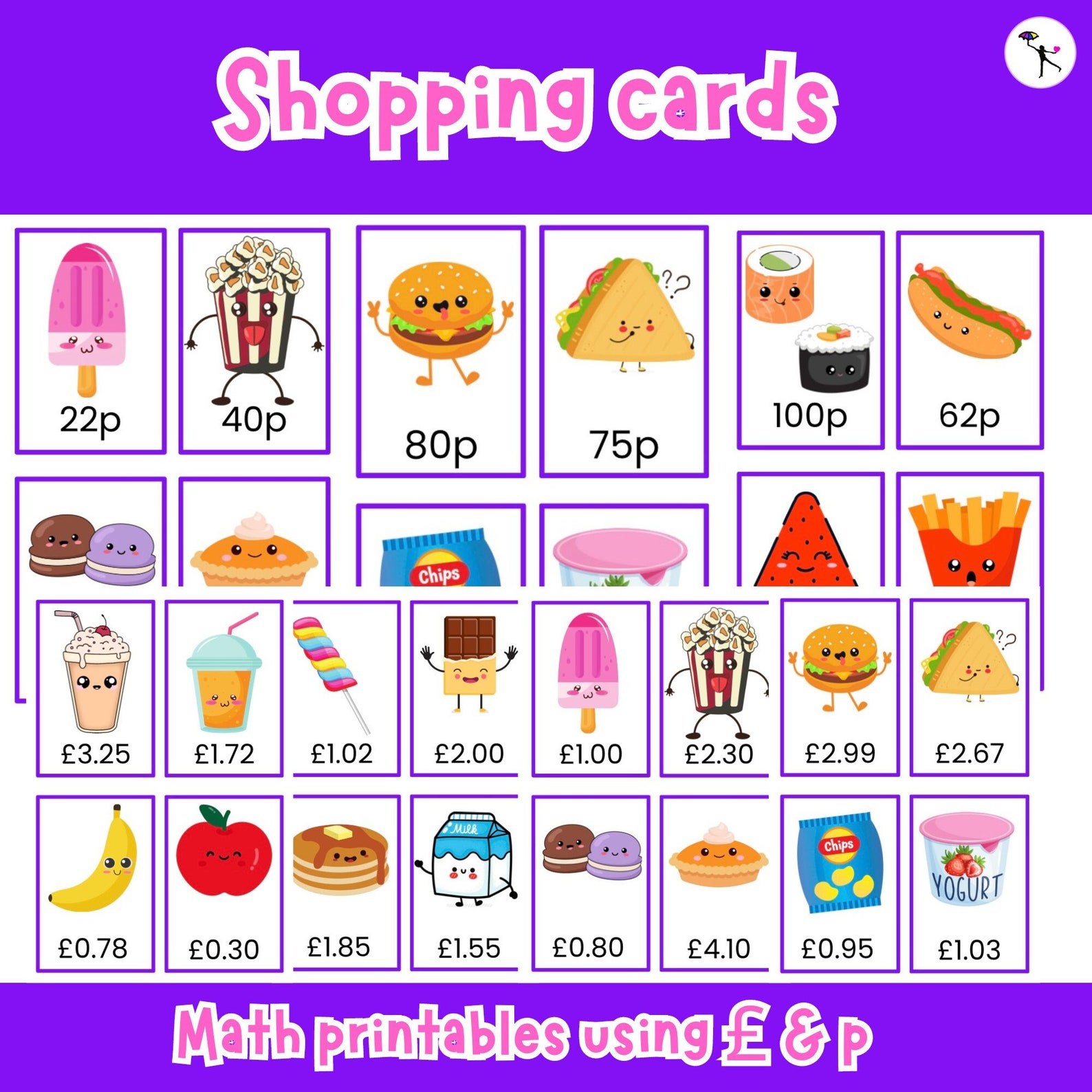 Learning Money: Math Printable Printable Flashcards for Kids Money ...