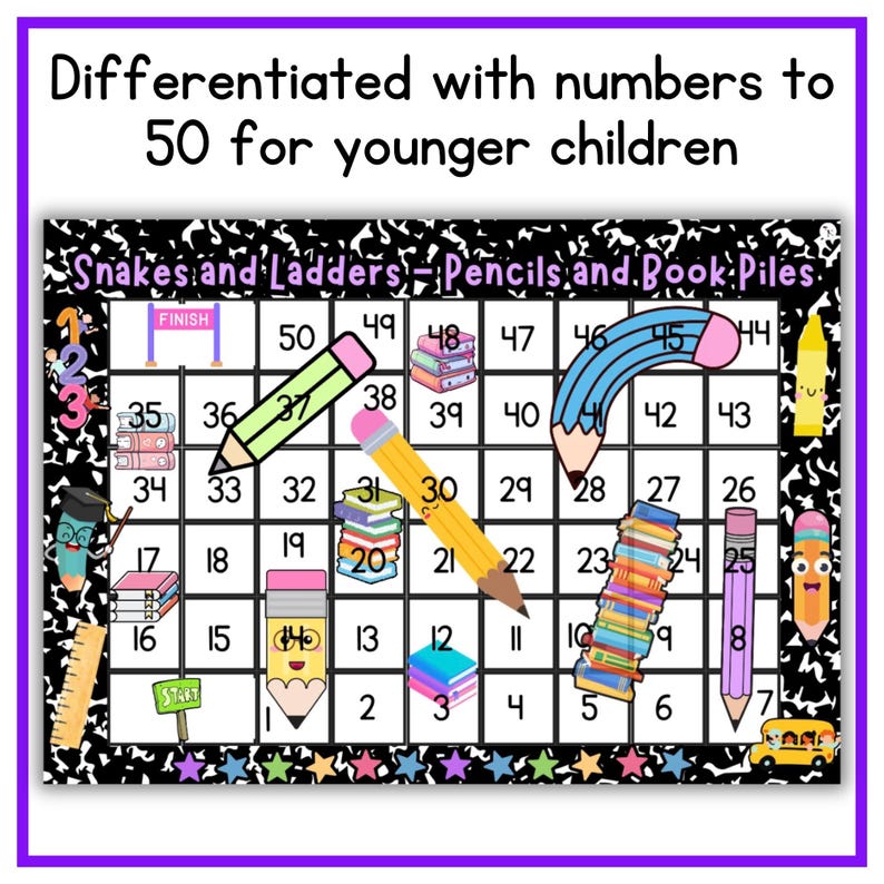 Educational Snakes and Ladders: Math and Social Skills Game for ...