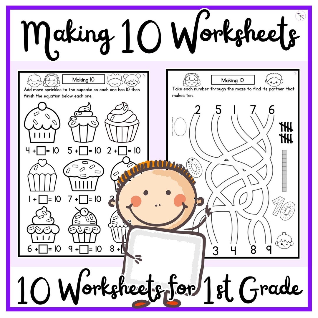 Printable Math Worksheets for Kindergarten and First Grade Learning - Etsy