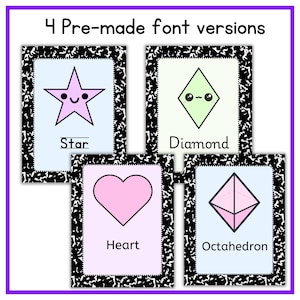 Editable 2D and 3D Shape Posters Elementary Math Learning Resources for ...