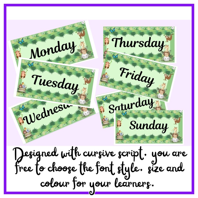 Days of the Week and Month Labels: Classroom Labels; Classroom ...