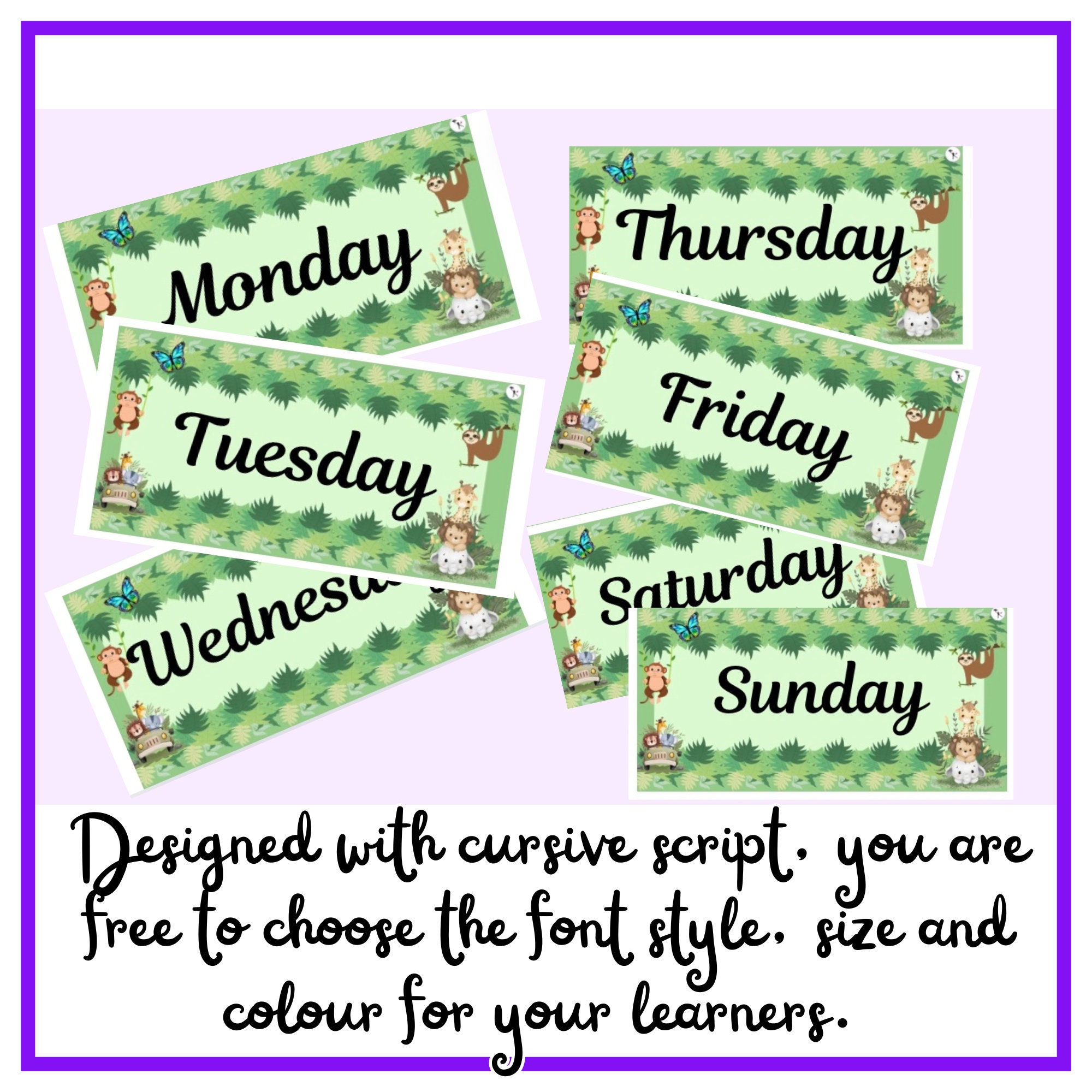 Days of the Week and Month Labels: Classroom Labels; Classroom ...