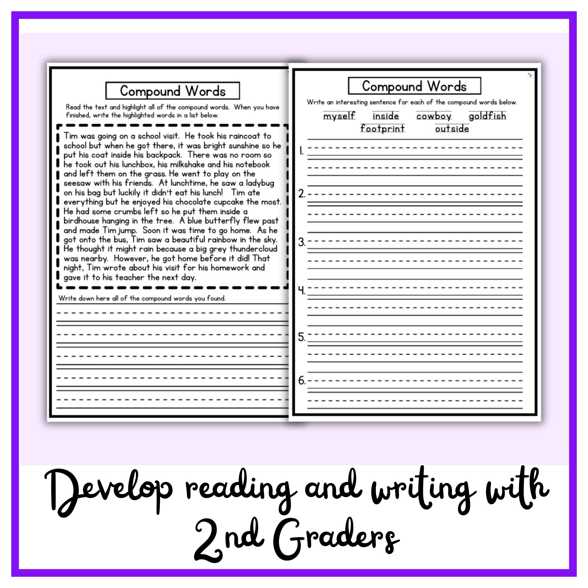 Compound Words: Compound Words Worksheets for Kids Grammar Worksheets ...