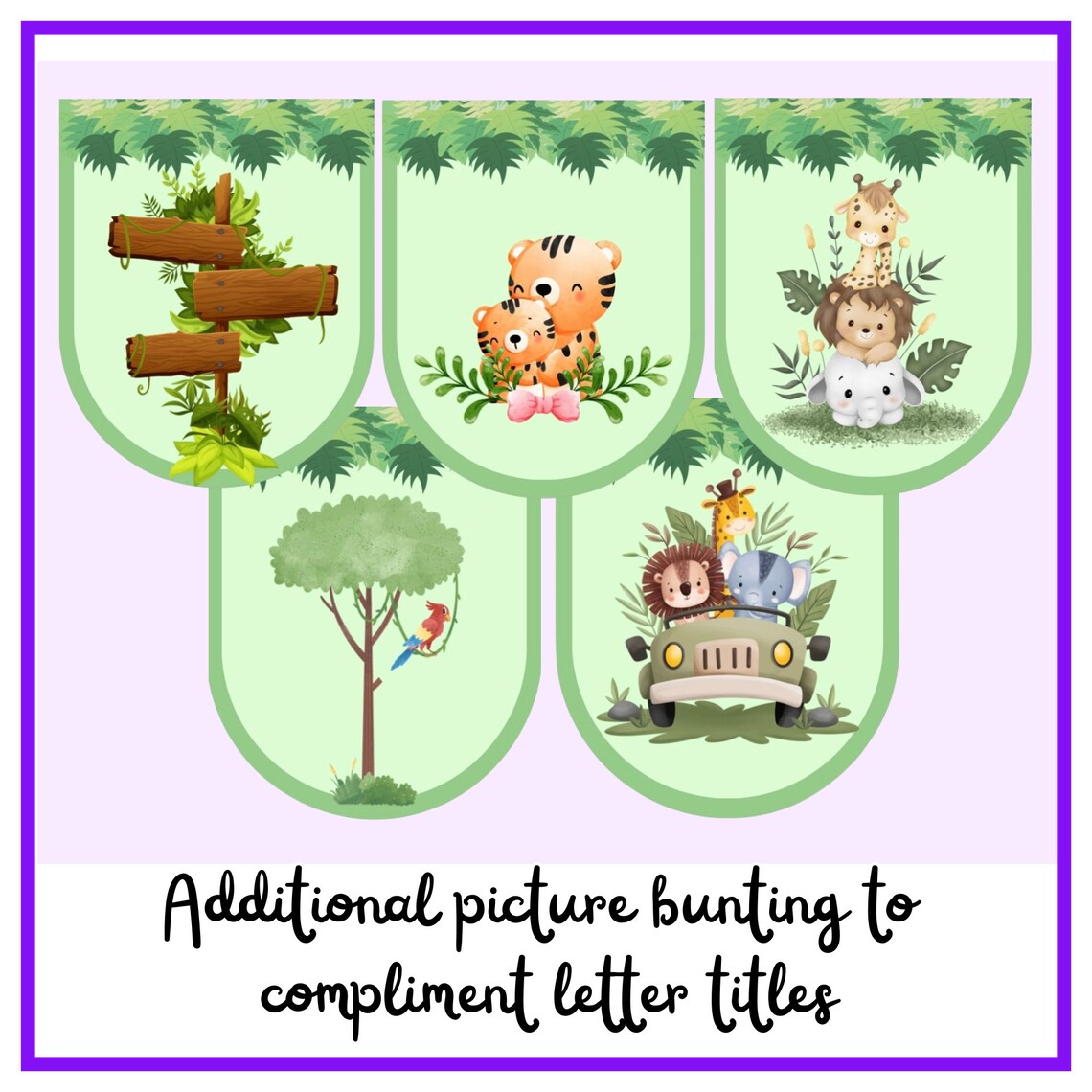 Jungle Classroom Editable Bunting Letters for Bulletin Board and Labels ...