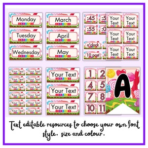 Candyland Elementary Classroom Decor Bundle: Bulletin Board Kit, Month ...