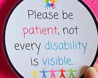 Hidden Disability Awareness Sticker, Waterproof Sticker, Mental Health ...
