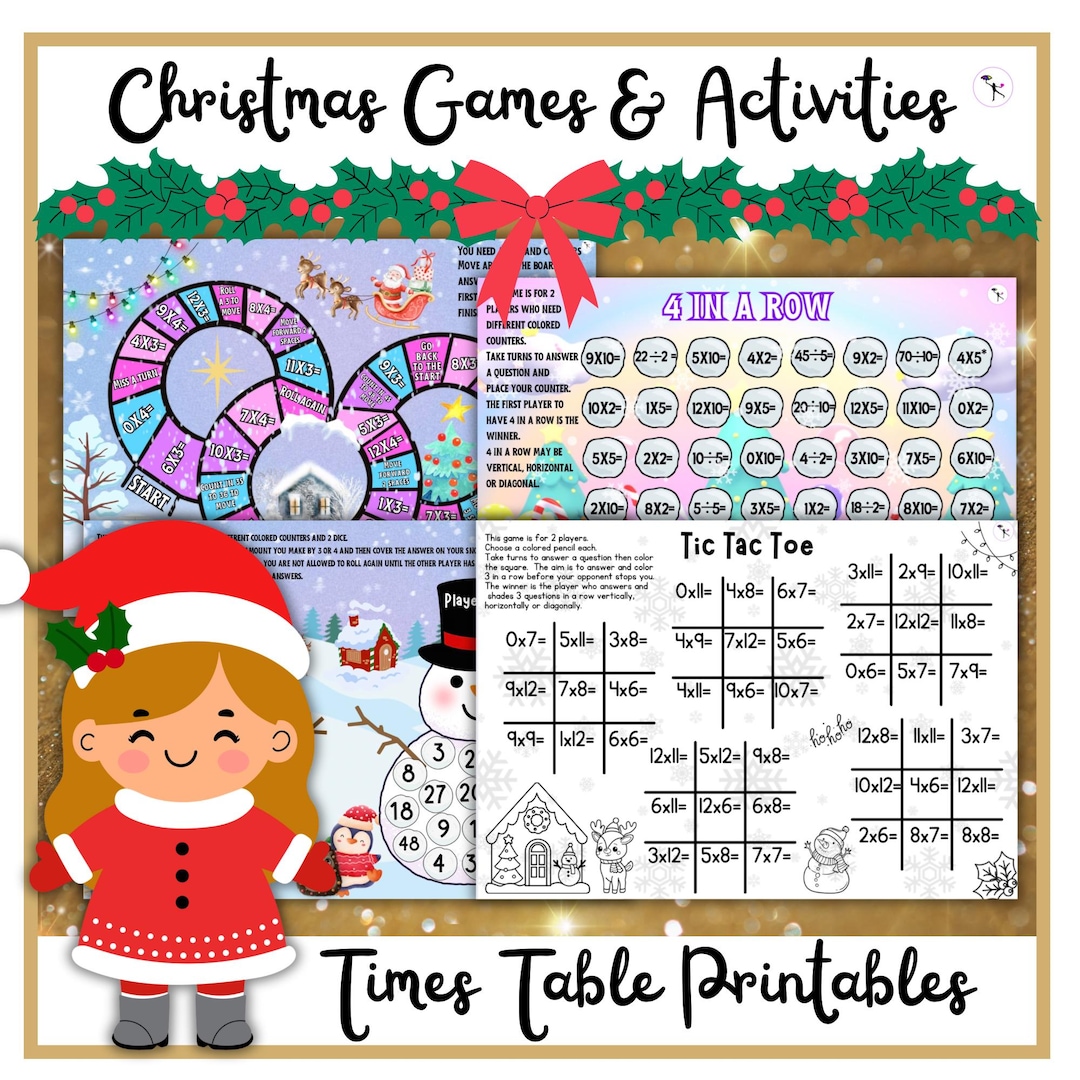 Festive 12x12 Educational Christmas Games and Activity Printable for ...