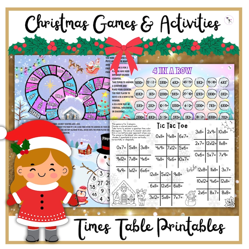 Festive 12x12 Educational Christmas Games and Activity Printable for ...