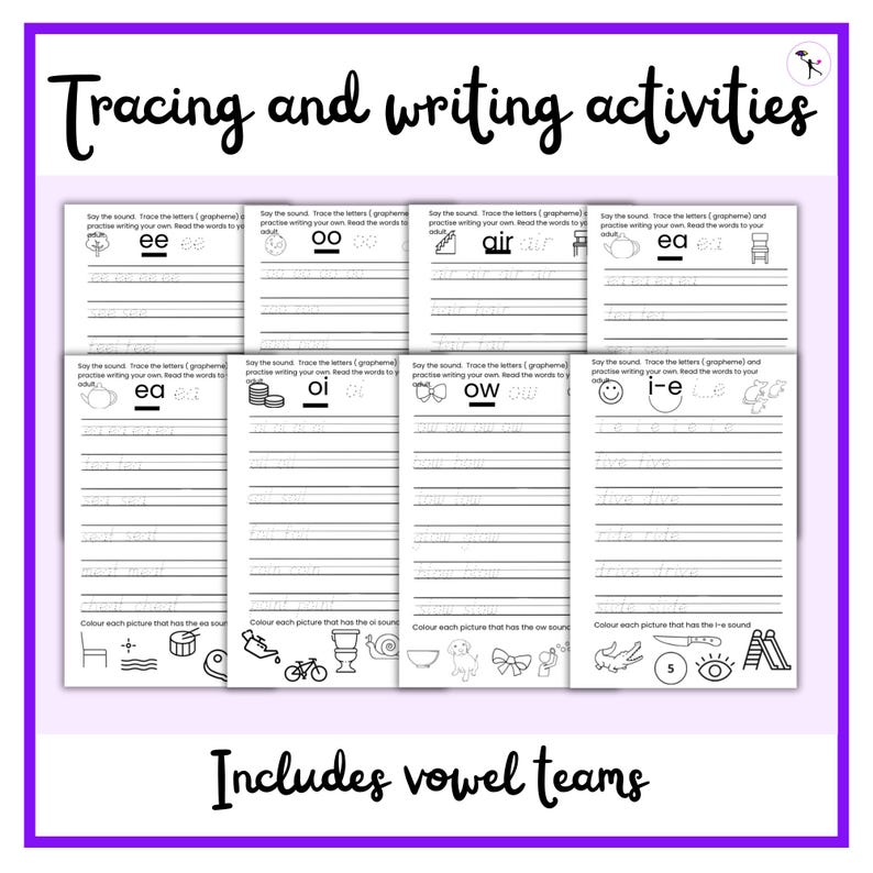Year 1 Phonics Worksheets With Consonant Blends, Vowel Teams, CVC Words ...