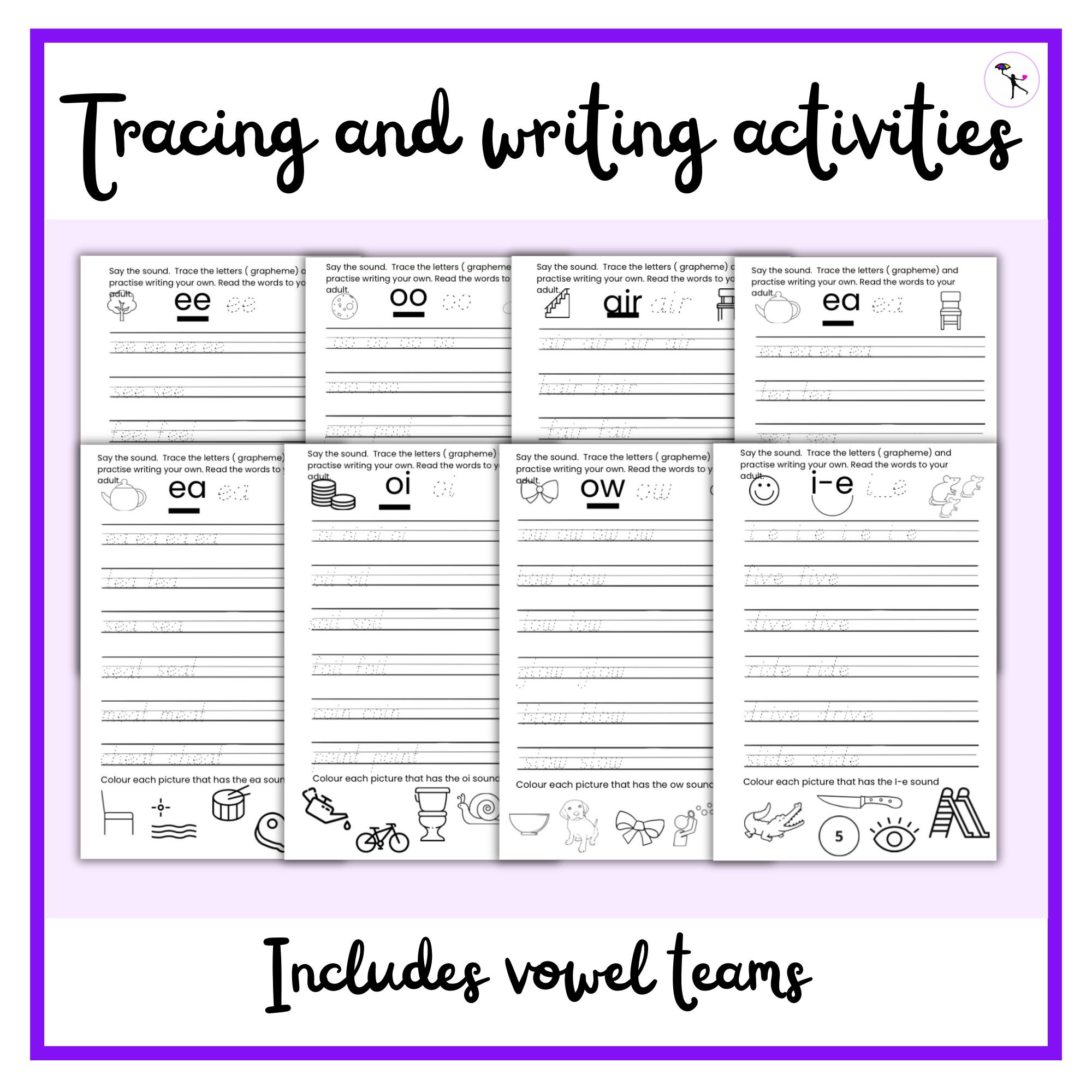 Year 1 Phonics Worksheets With Consonant Blends, Vowel Teams, CVC Words ...