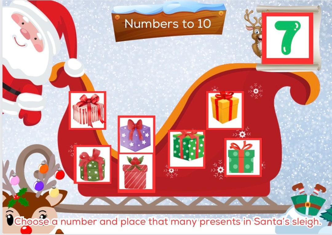 Christmas Number Matching Activity - Etsy