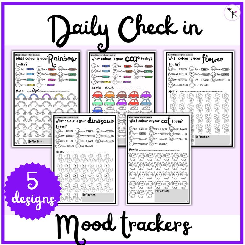 Emotions Worksheet for Kids: Mental Health; Emotions Tracker; Feelings ...