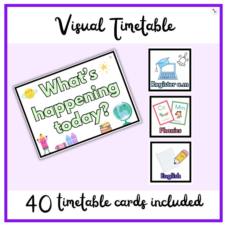 Visual Schedule Cards for Kids: Daily Timetable for the Primary ...
